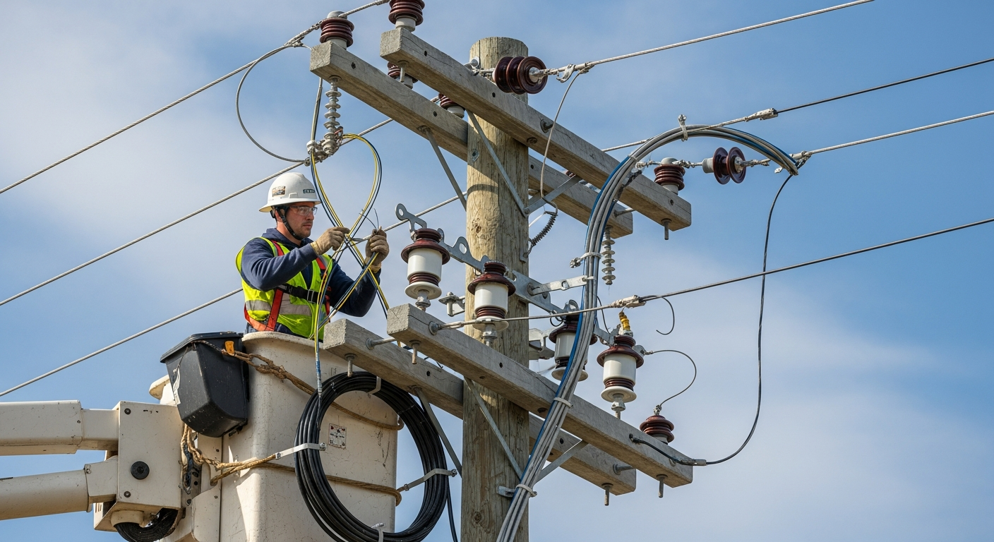 7S Utilities | Aerial Fiber Optic Contracting